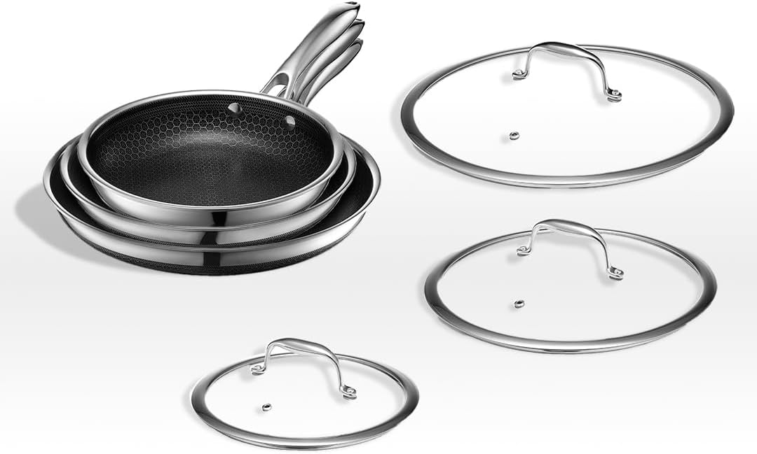 HexClad Hybrid Nonstick 6-Piece Fry Pan Set Review:
